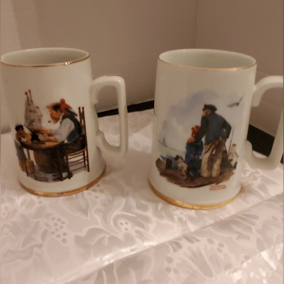 Norman Rockwell | Kitchen | 2 Vintage Norman Rockwell Museum Mugs ...